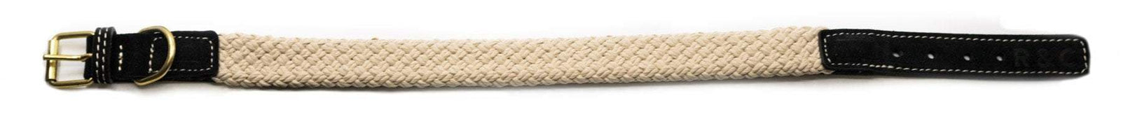 Black Flat Rope Dog Collar - British Design - Ralph & Co